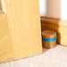 Hand Made Door Stop Leather Twist and Wood Door Stop - Etsy