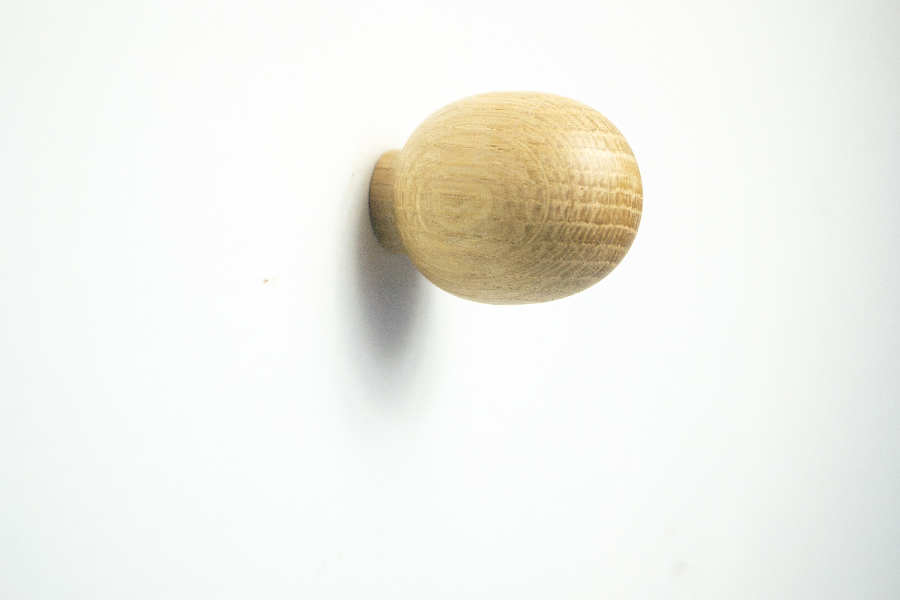 Small Oval Oak Wood Knob Minimalist Handle Modern Cabinet - Etsy UK