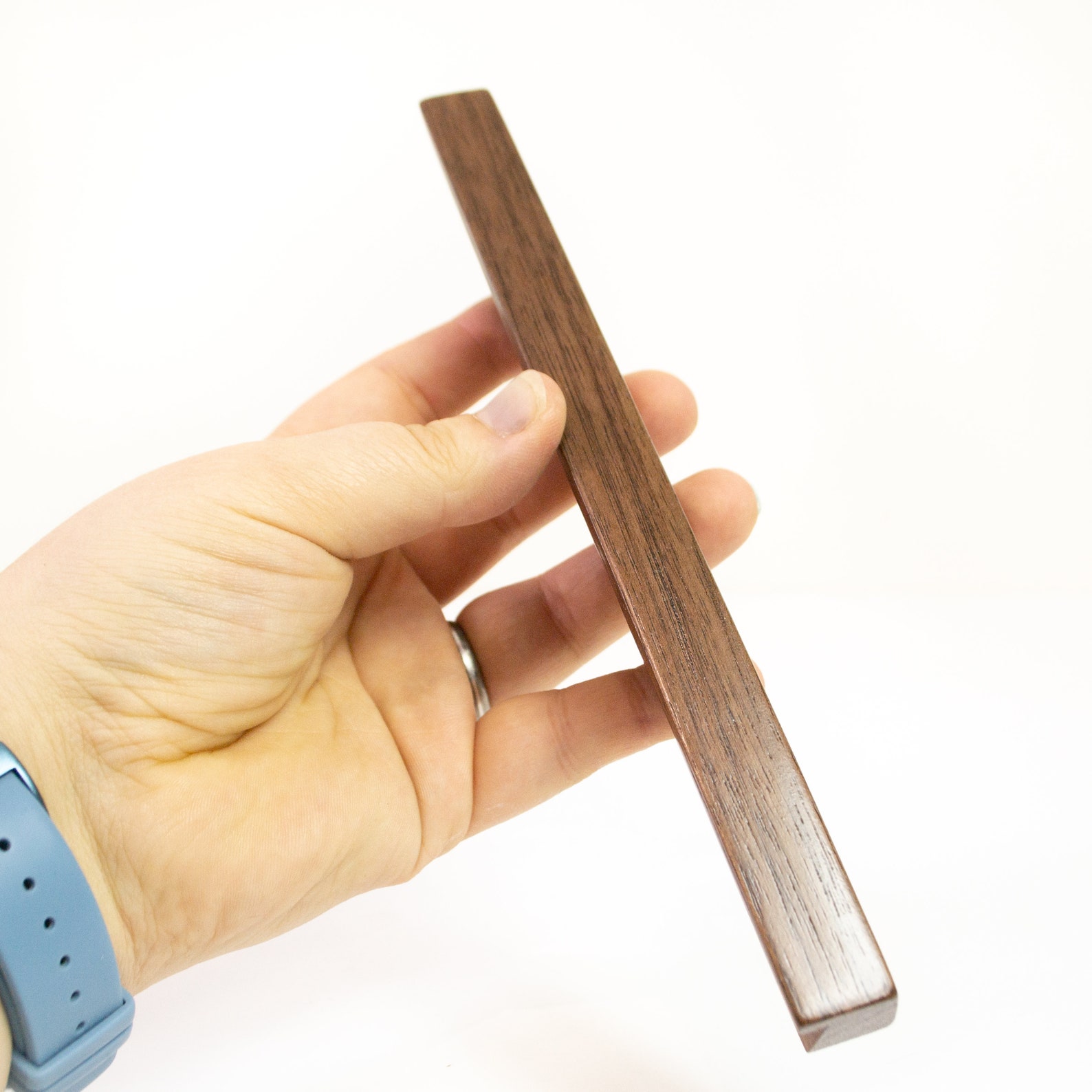 Handmade Walnut Wood Drawer Handles, Minimalist Modern Wood Drawer Pull ...