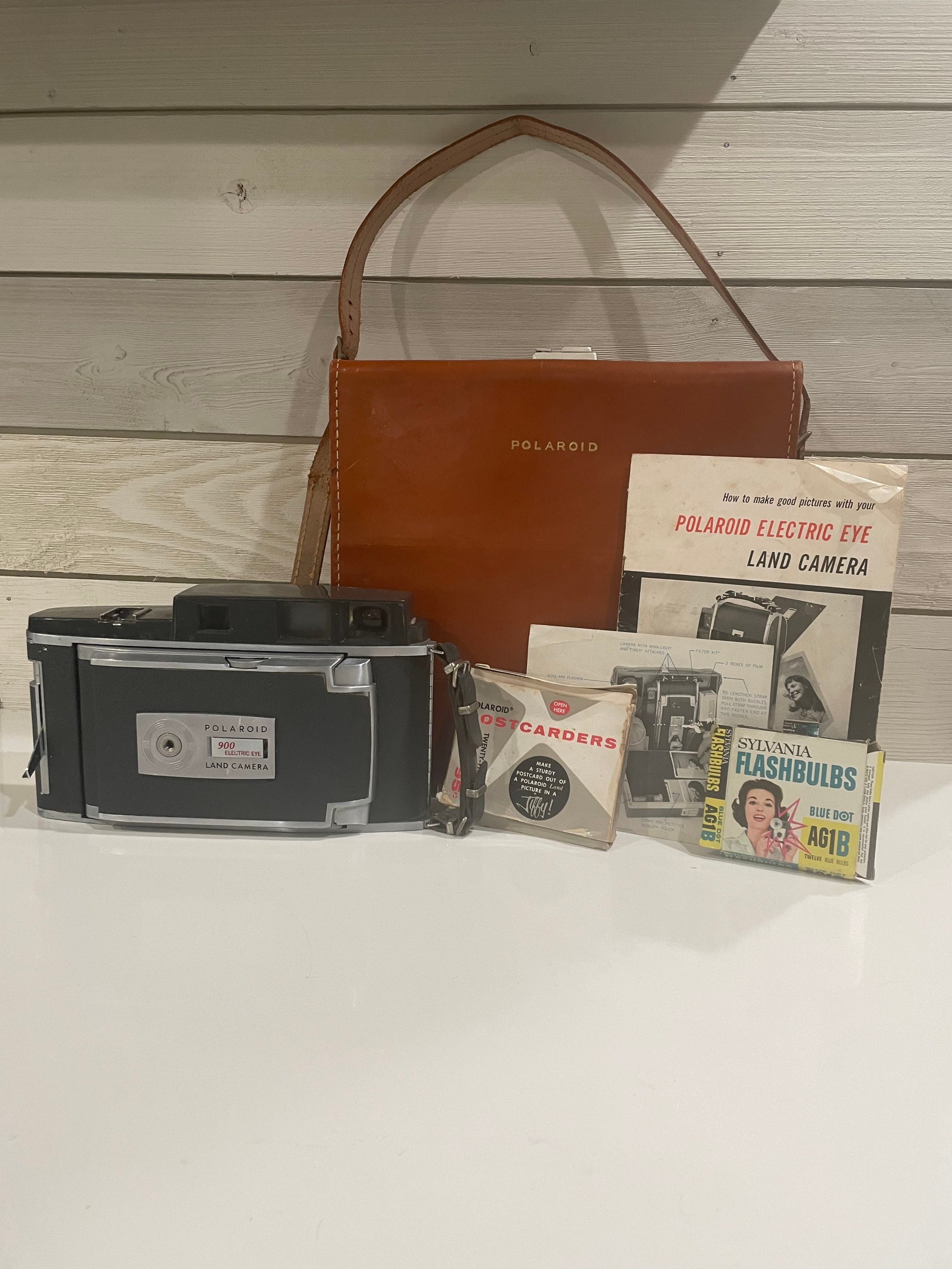 Vintage Polaroid Camera and Leather Case - Etsy
