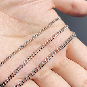 Thin Silver Bracelet Chain Men Women Minimal Bracelet Stainless Steel ...