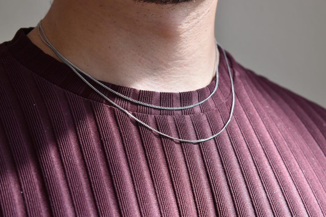 Connell Chain Flat Cut Non-tarnish 1mm Stainless Steel Silver Curb ...