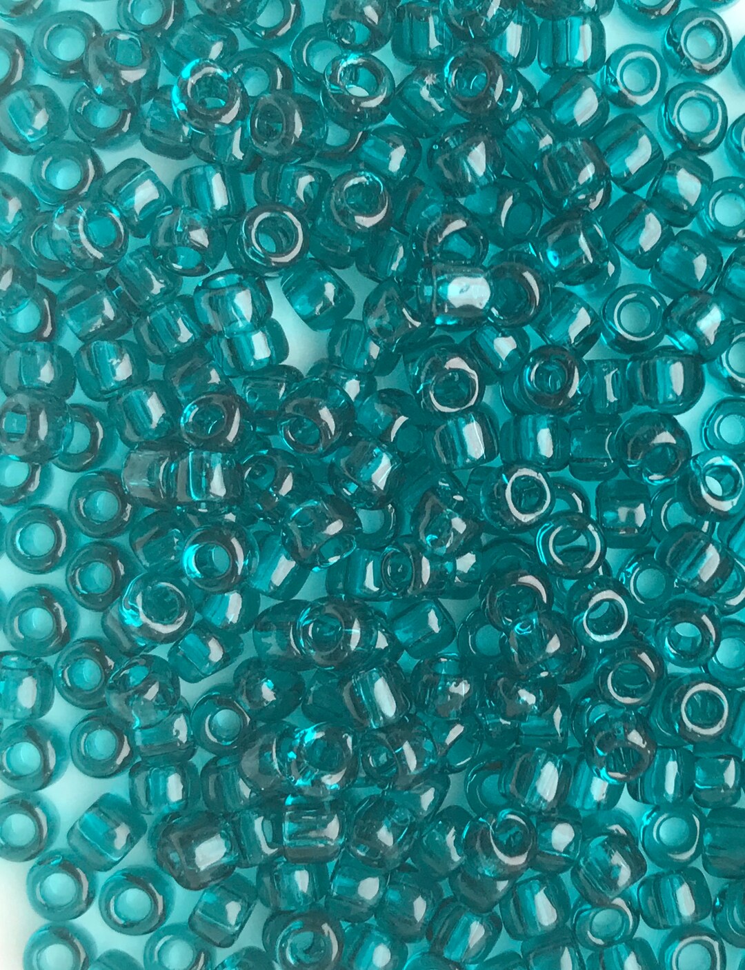 Transparent Teal Seed Beads Preciosa Teal Seed Beads - Etsy