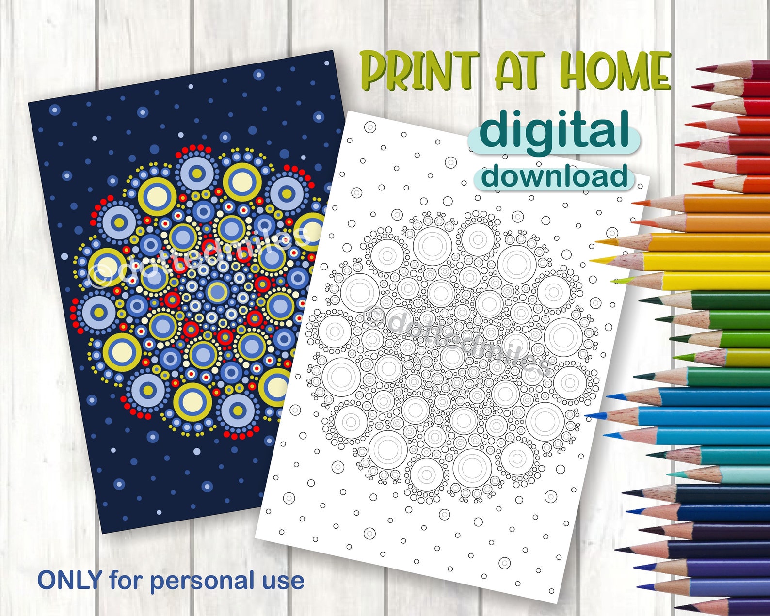 Printable Dot Mandala Colouring Page for Kids and Adults Coloring Page ...