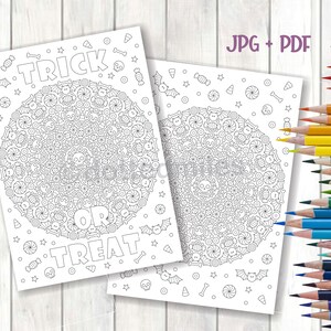Printable Halloween Mandala Colouring Page for Kids and Adults Coloring ...