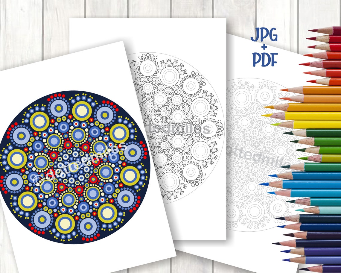 Printable Dot Mandala Colouring Page for Kids and Adults Coloring Page ...