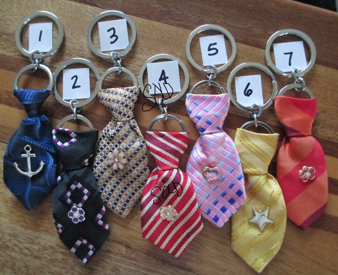 Set of 6 New Journal Charms. Decorative Key Chains. Mini Ties - Etsy UK