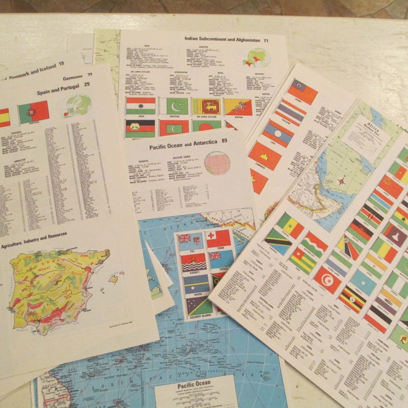 World Map Paper Bags - Etsy