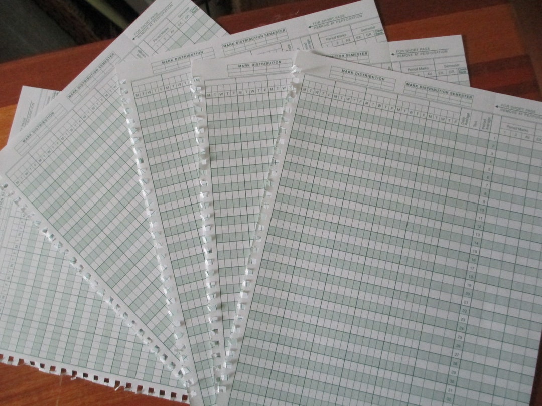 Green Ledger Grading Sheets: Vintage Ephemera for Junk Journals ...