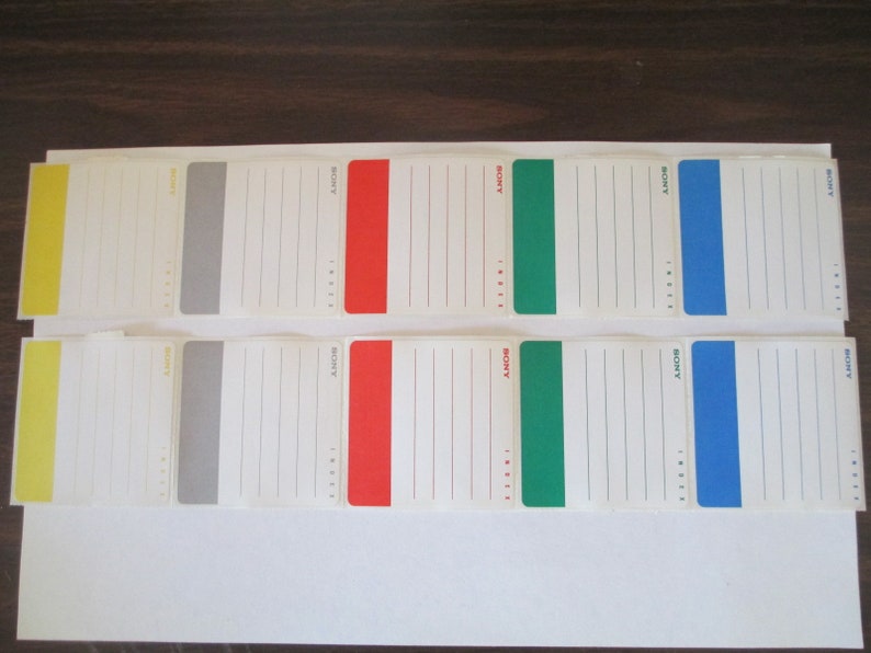 Vintage Sony Floppy Disc Labels. Self Sticking Labels. - Etsy