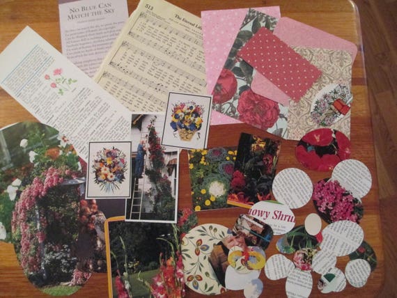 Paper Paper cut outs Journal words Pre-cut images from magazines ...