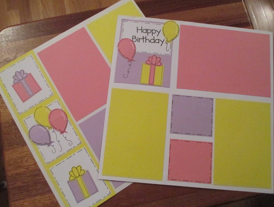 Happy Birthday Cardstock Collection. Paper Craft. Scrapbook. - Etsy