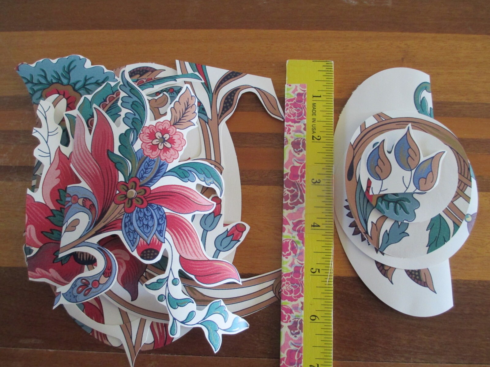 Vintage Wallpaper Cut Outs. Wallpaper Flowers. Card - Etsy