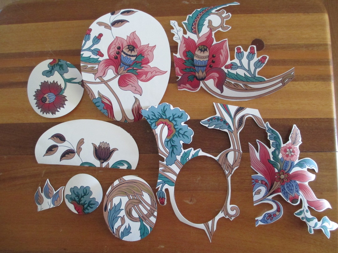 Vintage Wallpaper Cut Outs. Wallpaper Flowers. Card Making.journals ...