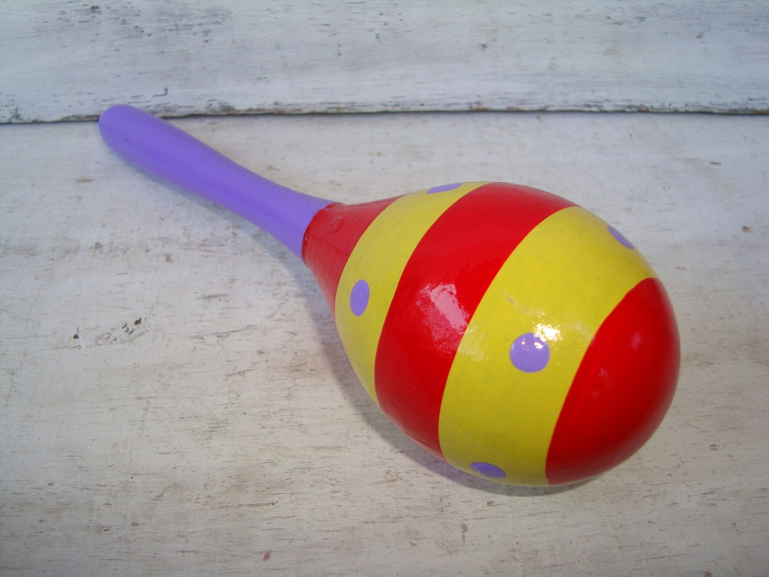 Vintage Maracas, Rattle Toy Music Instrument, Hand Made Maracas ...