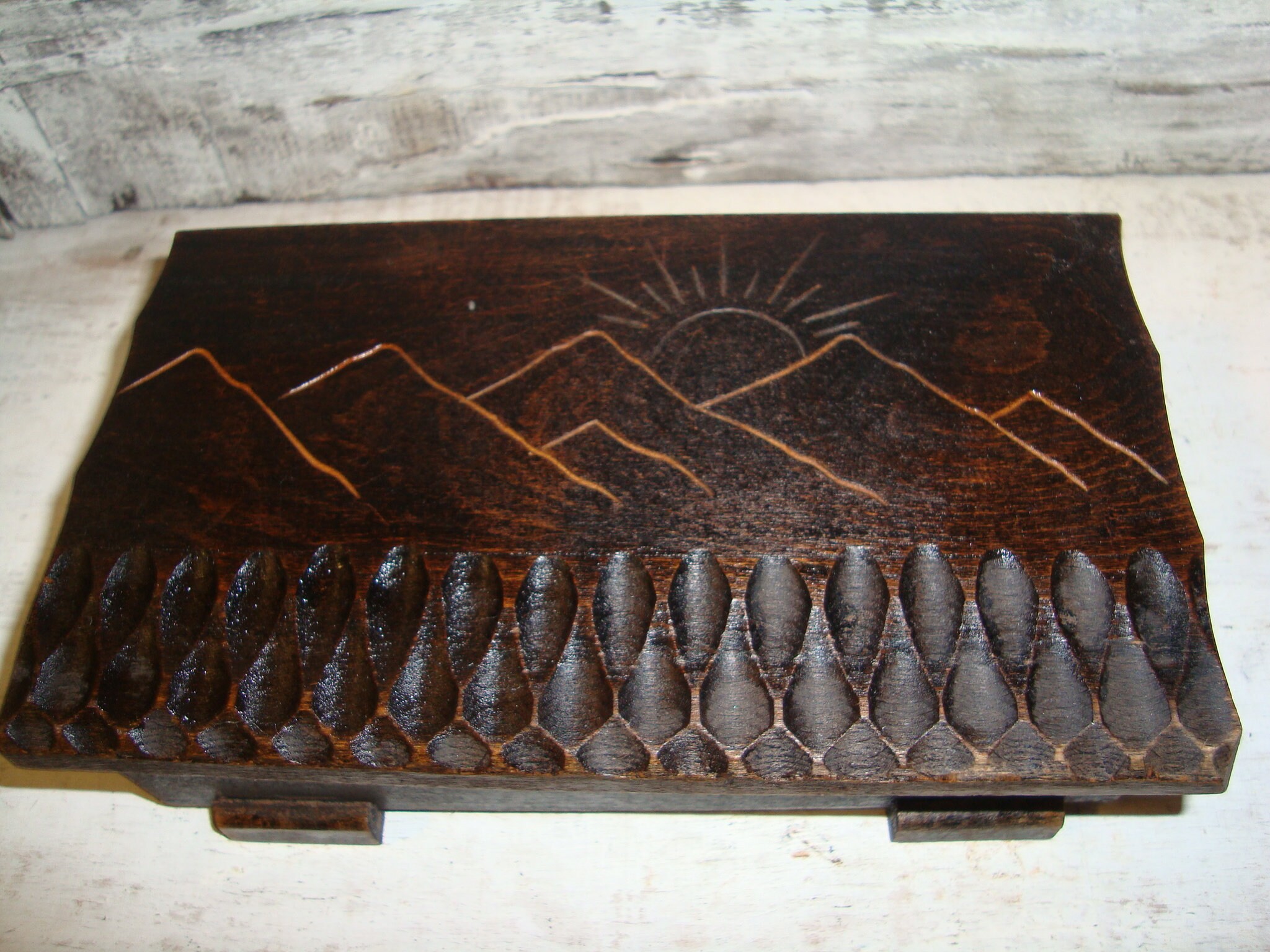 Vintage Large wooden Carved Box carved Wooden Box Handmade - Etsy