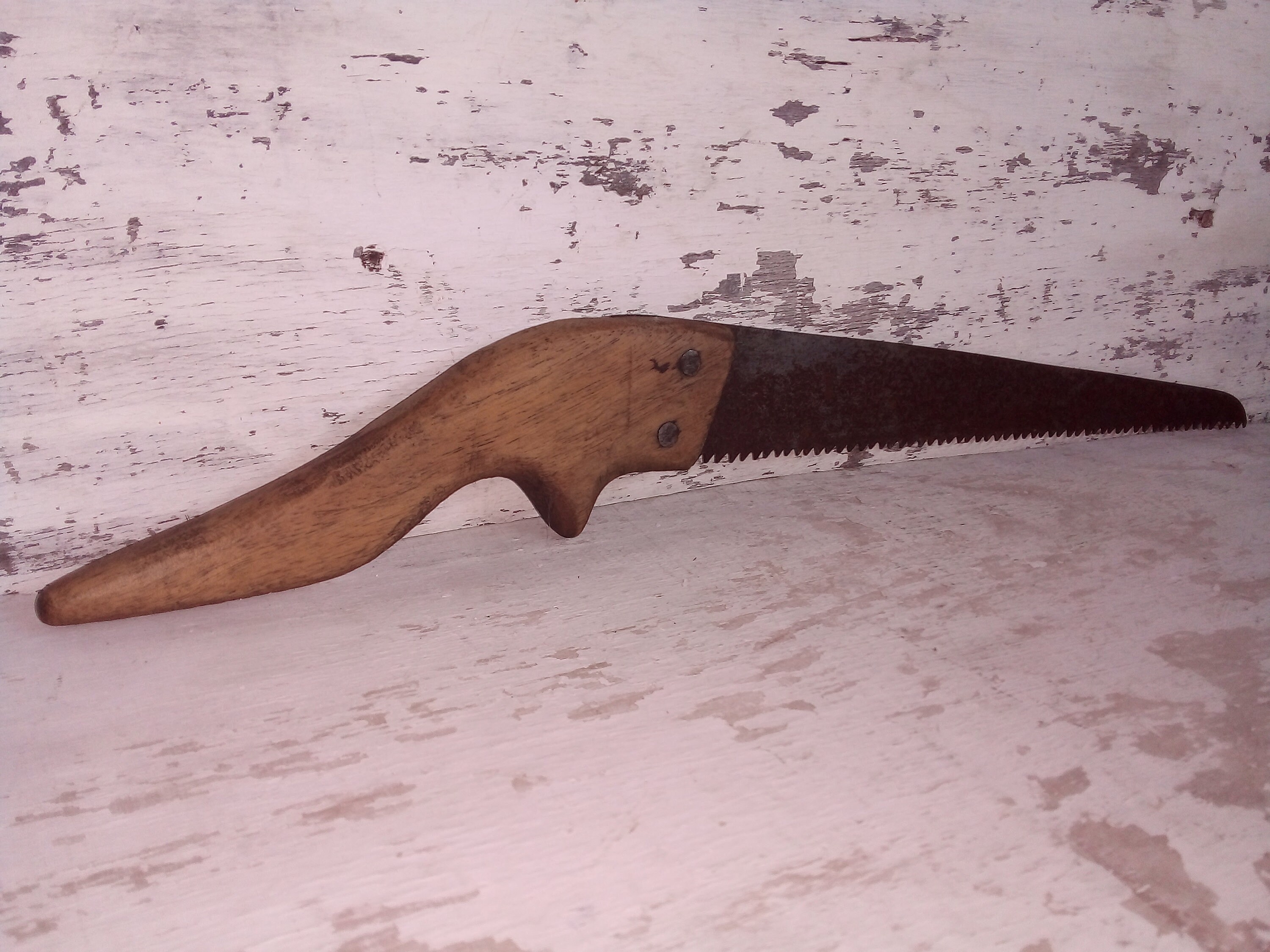 Vintage Hand Saw Beautiful Rustic Wooden Handle Iron Saw - Etsy