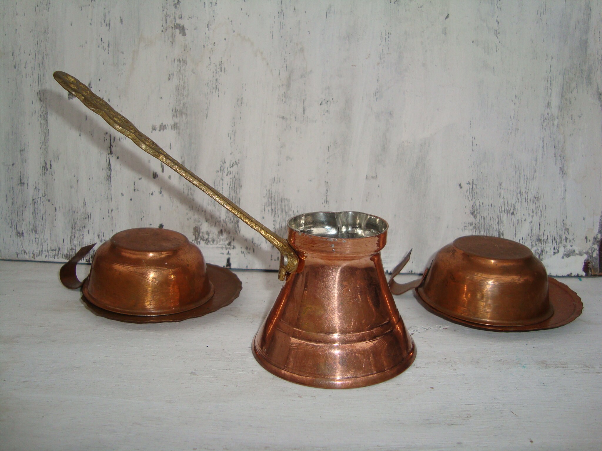 Coffee Copper Pot Coffee Maker With Two Copper Cups Antique - Etsy UK