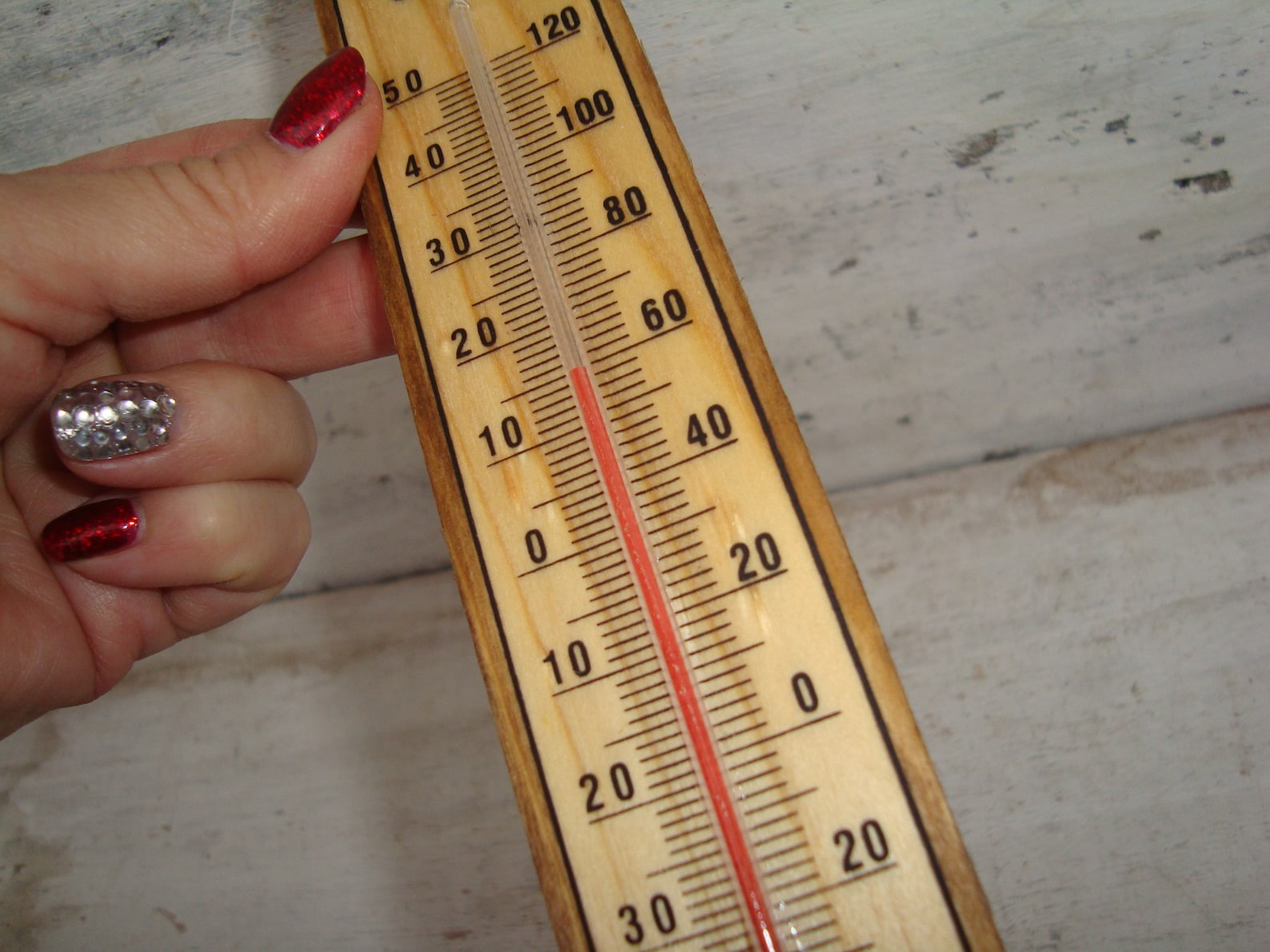 Vintage Thermometer - Wood Old Thermometer - Wooden Thermometer ...