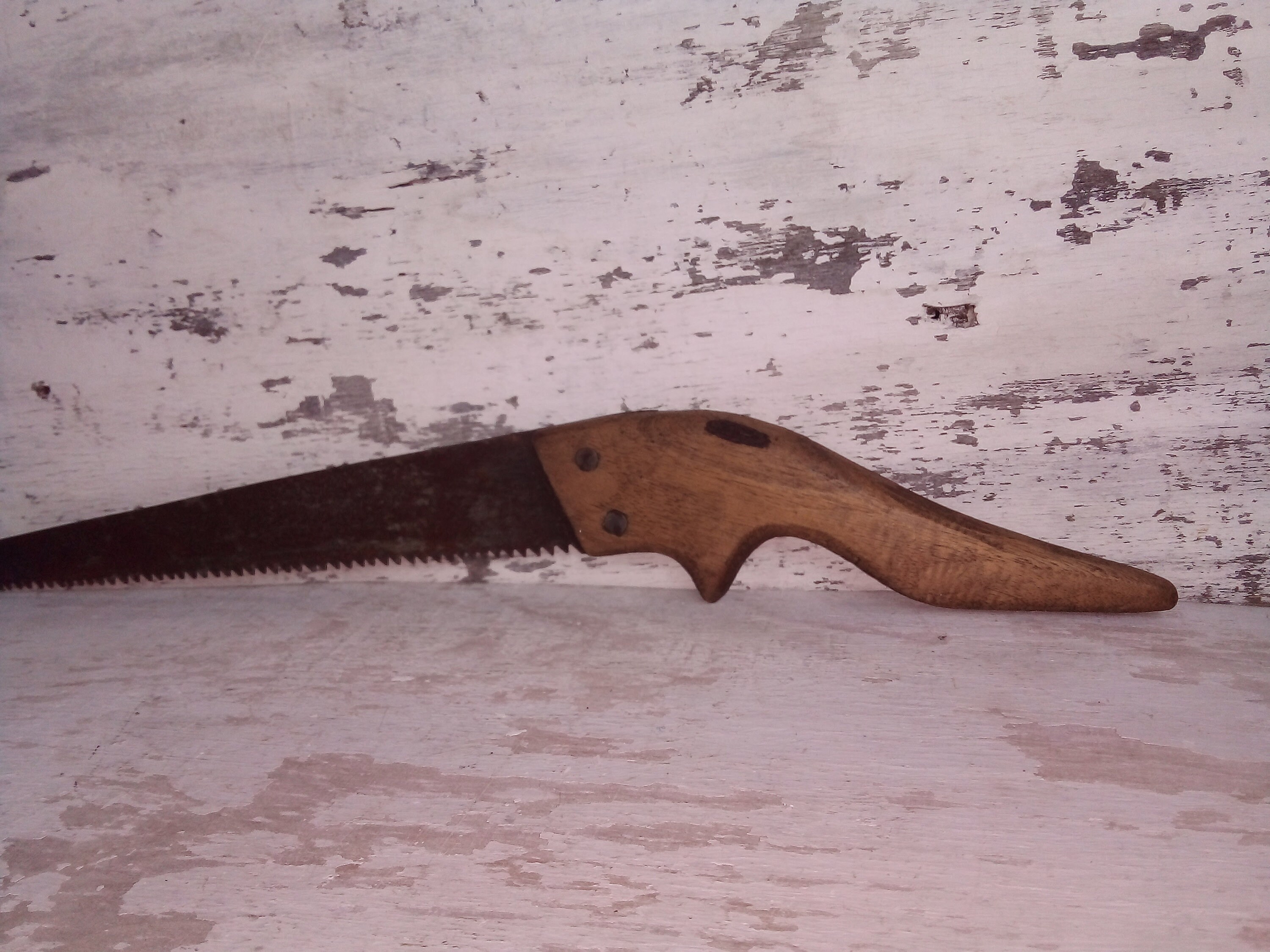 Vintage Hand Saw Beautiful Rustic Wooden Handle Iron Saw - Etsy