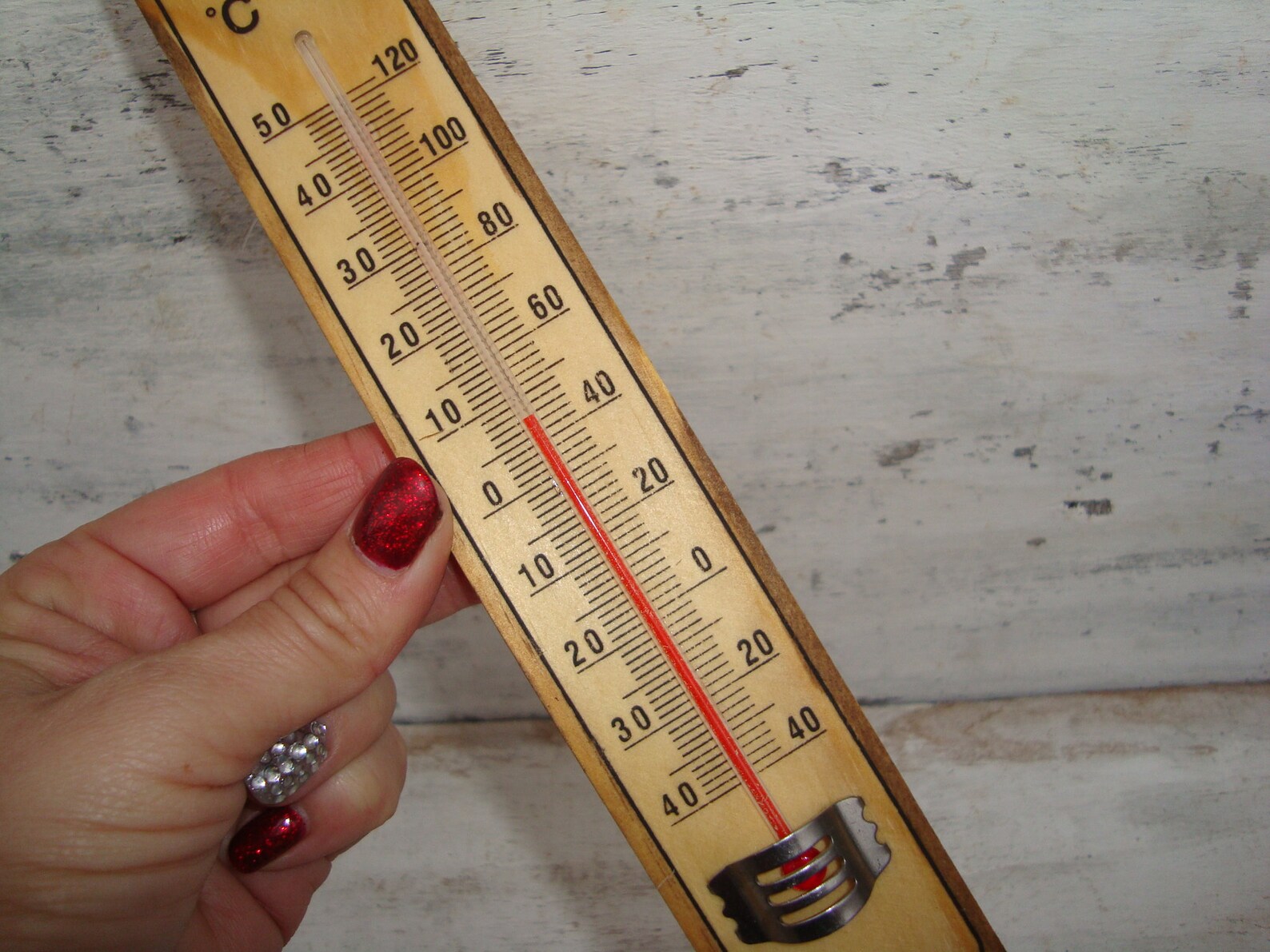 Vintage thermometer wood old thermometer wooden | Etsy