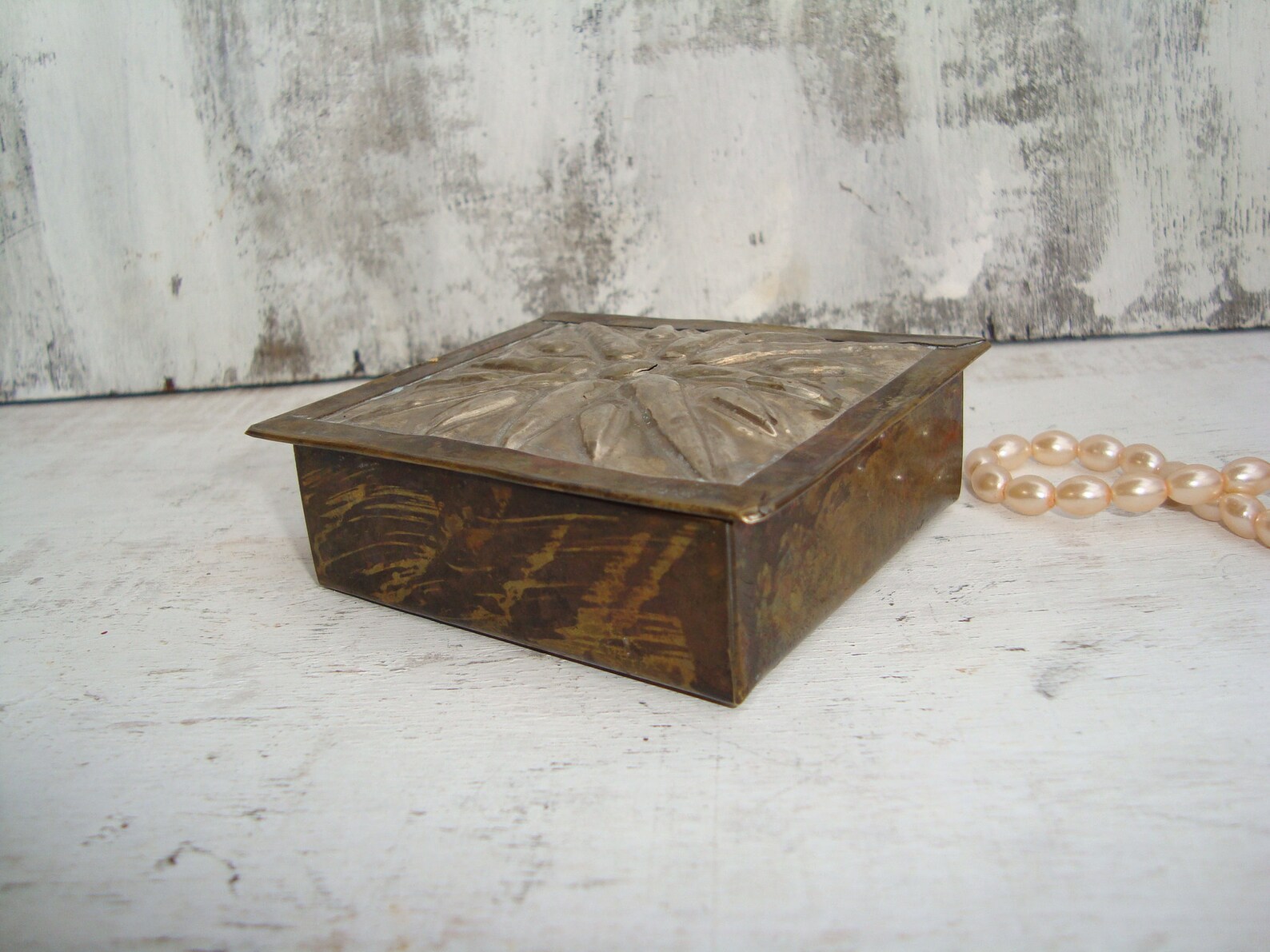 Antique Brass Box, Antique Brass Box, Antique Small Brass Box - Etsy