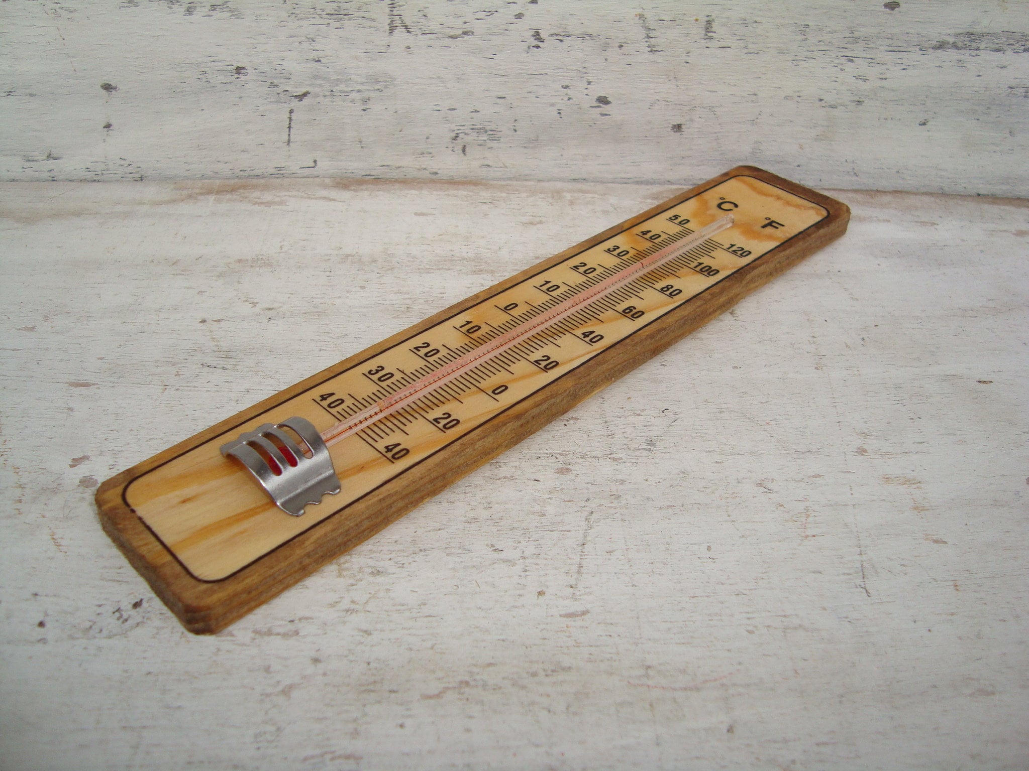Vintage Thermometer Wood Old Thermometer Wooden Thermometer Retro ...