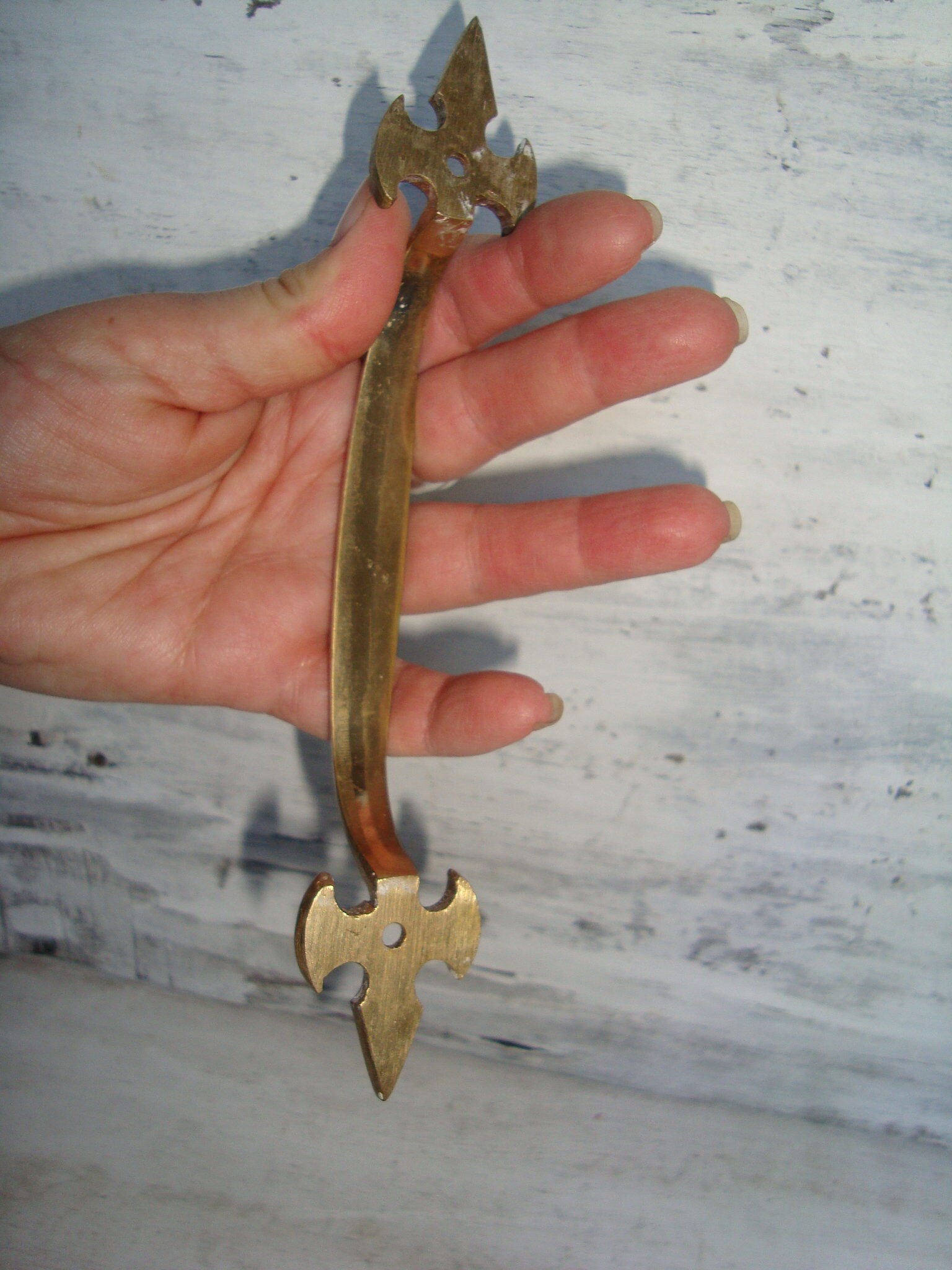 Vintage Cast Handle. Vintage Cast. Brass Handle for Cabinet or - Etsy
