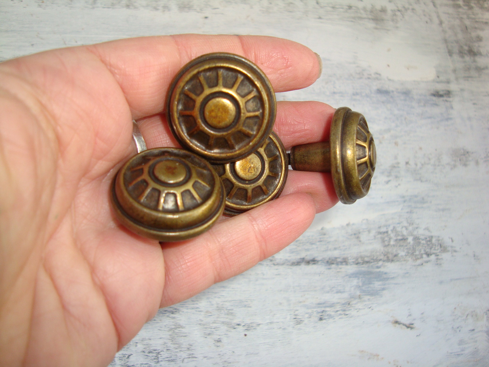 Vintage Cast Handle. Vintage Cast. Brass Handle for Cabinet or Other ...