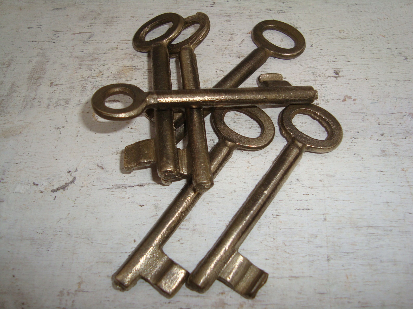 Skeleton Keys Small Brass Keys Set of 6 Brass Keys - Etsy