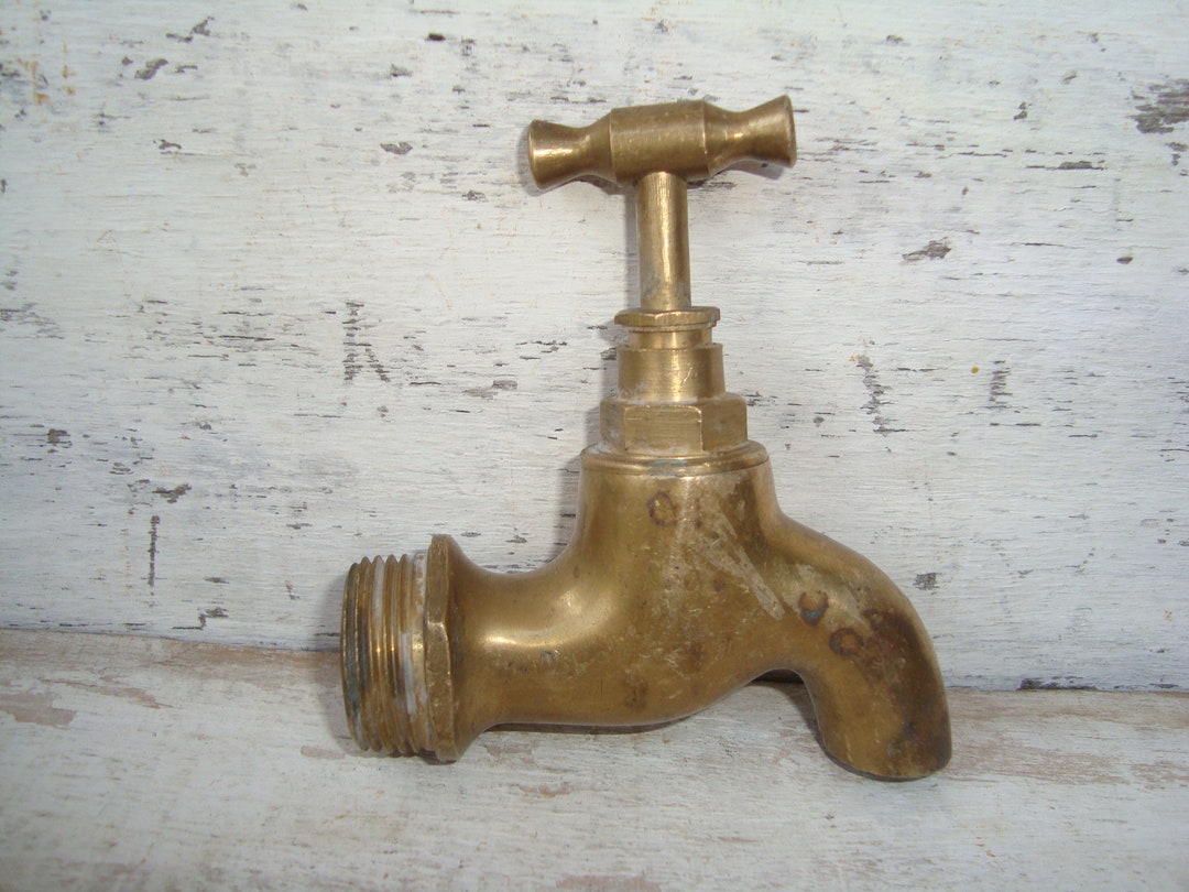 Vintage Brass Water Tap - Old Water Tap 1960s - Vintage Brass Water ...