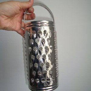 Vintage Metal Round Grater - Cheese Shredder - Kitchen Round Grater ...