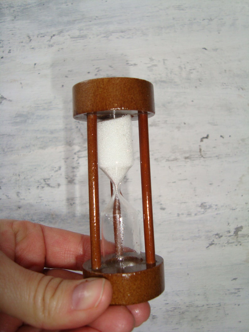 Wood Hourglass Vintage Wooden Hourglass Brown Handmade - Etsy
