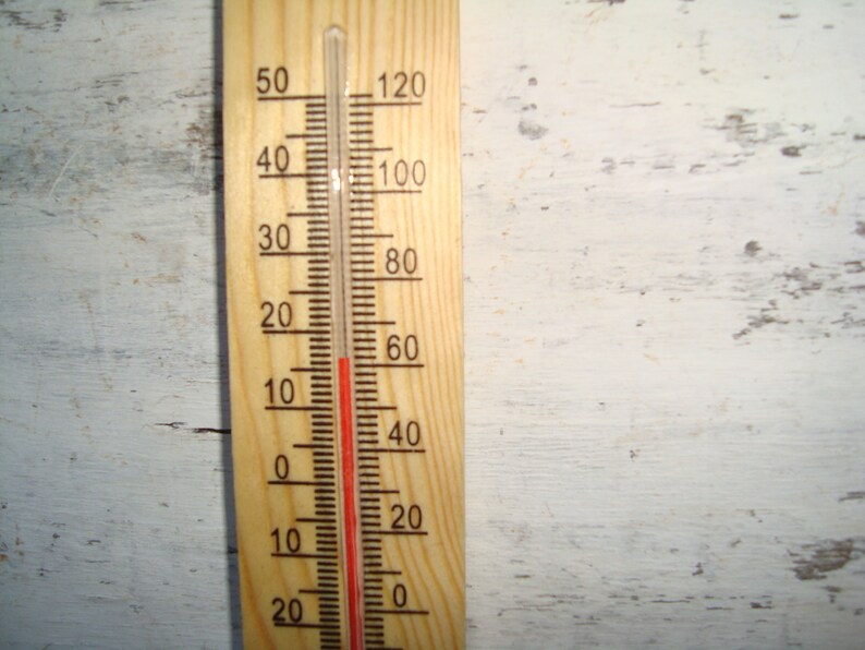 Vintage Thermometer Wood Old Thermometer Wooden - Etsy
