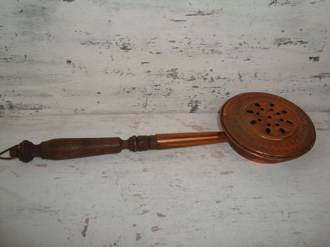 Old Copper Censer Vintage Handmade Censer With Wooden Handle - Etsy