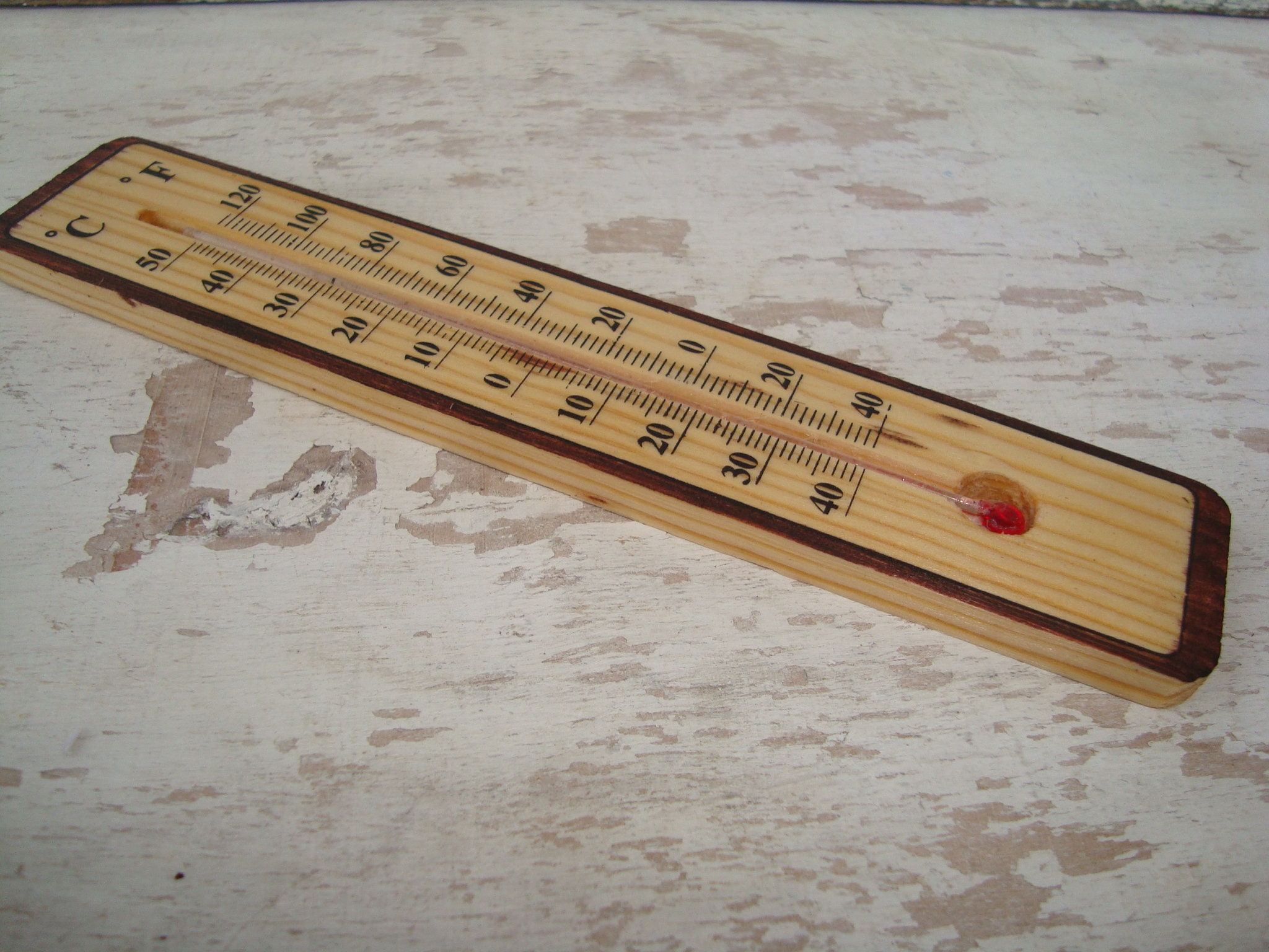 Vintage Thermometer Thermometer Wooden Thermometer Indoor Thermometer ...