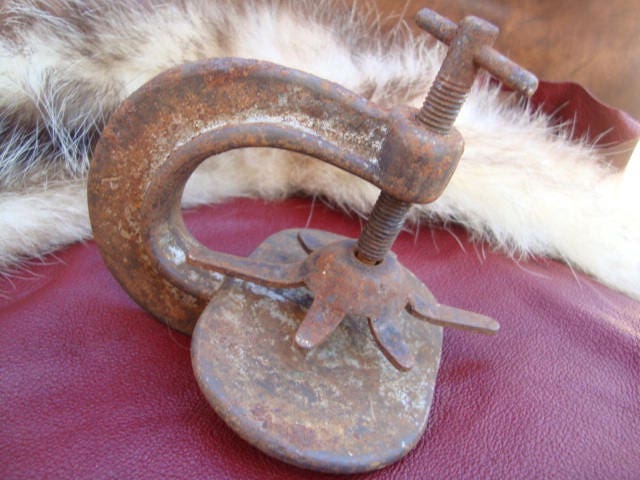 Vintage Clamp, Big Clamp, Iron Clamp, Adjustable Vise Clamp, Big ...