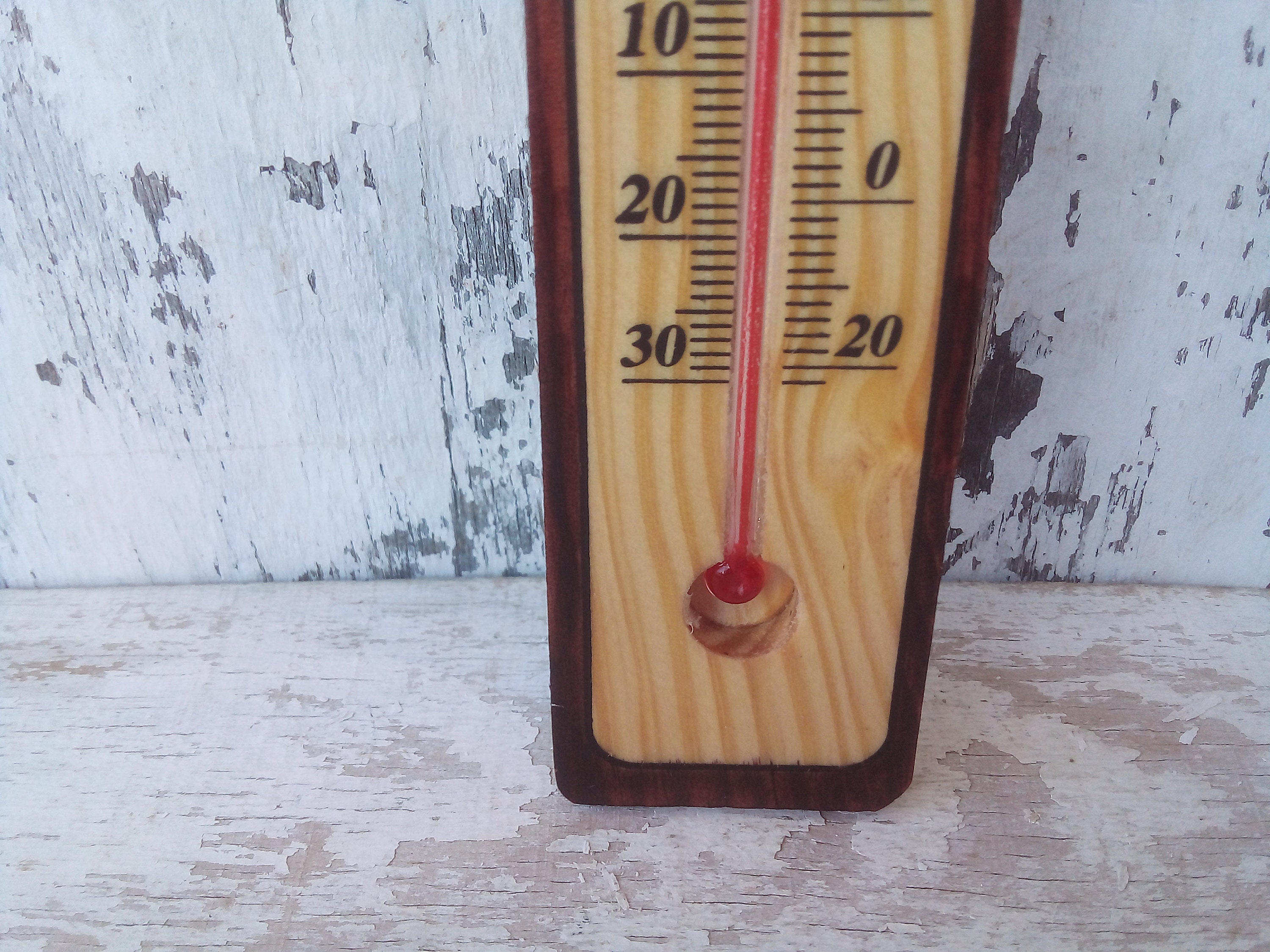 Vintage Thermometer Wood Old Thermometer Wooden Thermometer Indoor ...