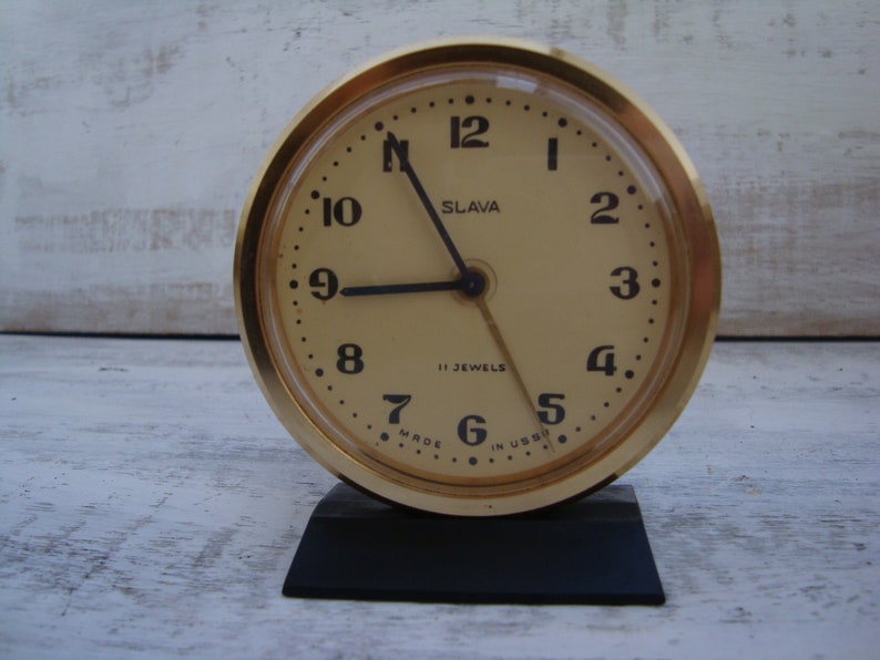 SLAVA Clock Vintage Soviet Alarm Clock Gift Idea USSR - Etsy