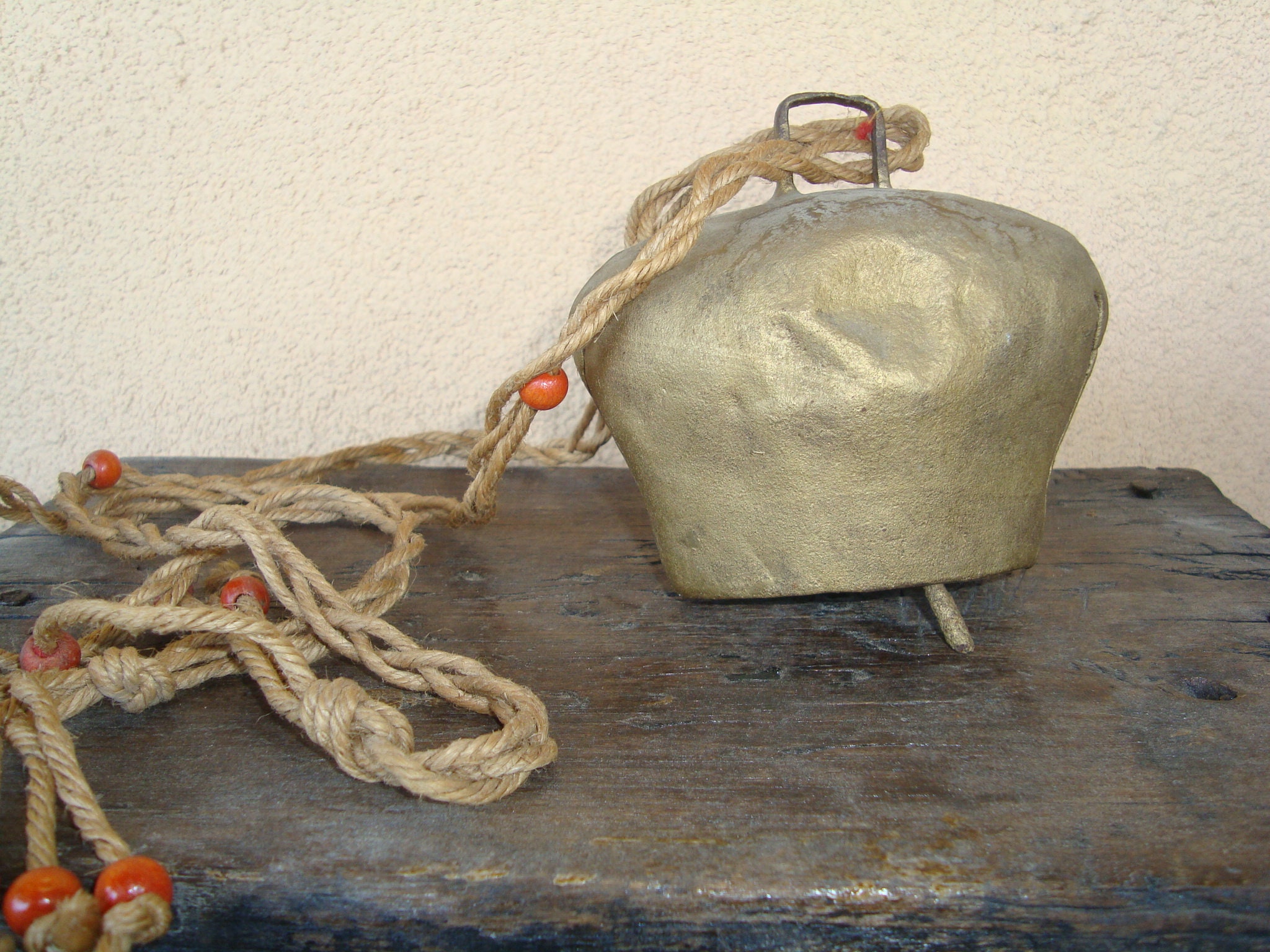 Antique Cow Bell ,primitive Hand Forged Metal Bell Farmhouse, Decor ...