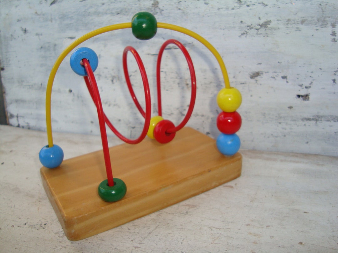 Wood Bead Maze Big Labyrinth Activity Toy Educational Toys 1st Birthday ...