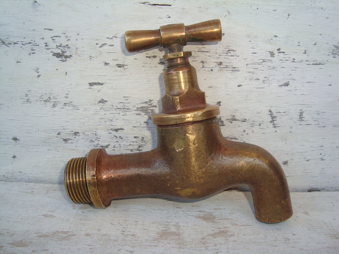 Vintage Brass Water Tap - Old Water Tap 1960s - Vintage Brass Water ...