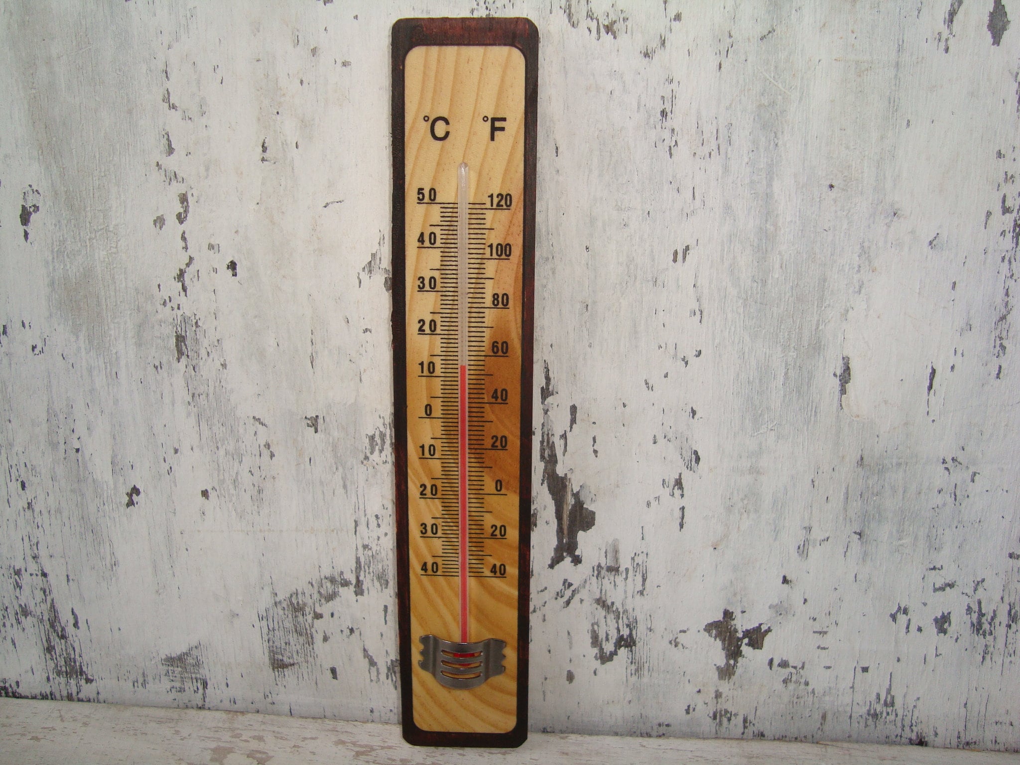 Vintage Thermometer Wood Old Thermometer Wooden - Etsy
