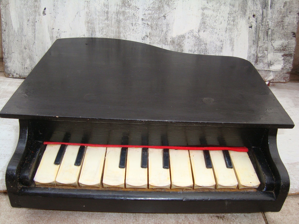 Children's Piano, Wooden Piano, Vintage Piano Toy, Children's Musical ...