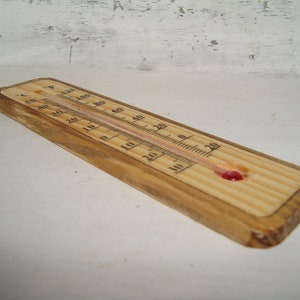 Vintage Thermometer - Thermometer - Wooden Thermometer - Indoor ...