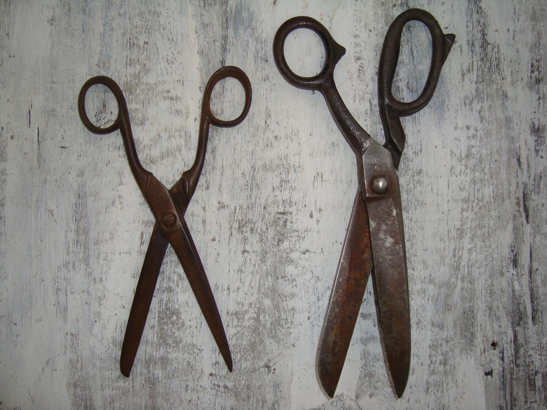 Old Scissors, Vintage Scissors, Bulgarian Antique Scissors, Metal ...