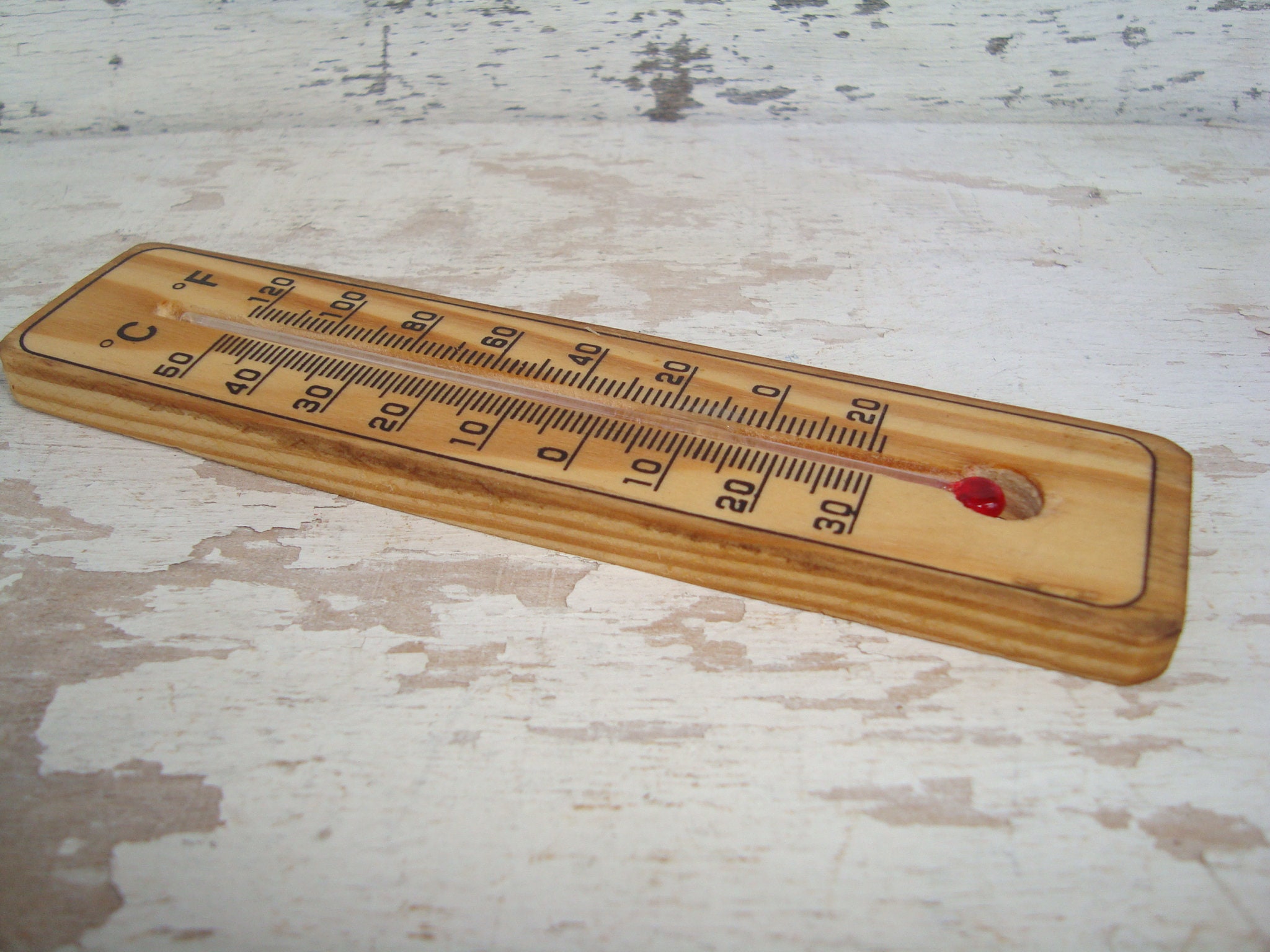 Vintage Thermometer Wood Old Thermometer Wooden - Etsy
