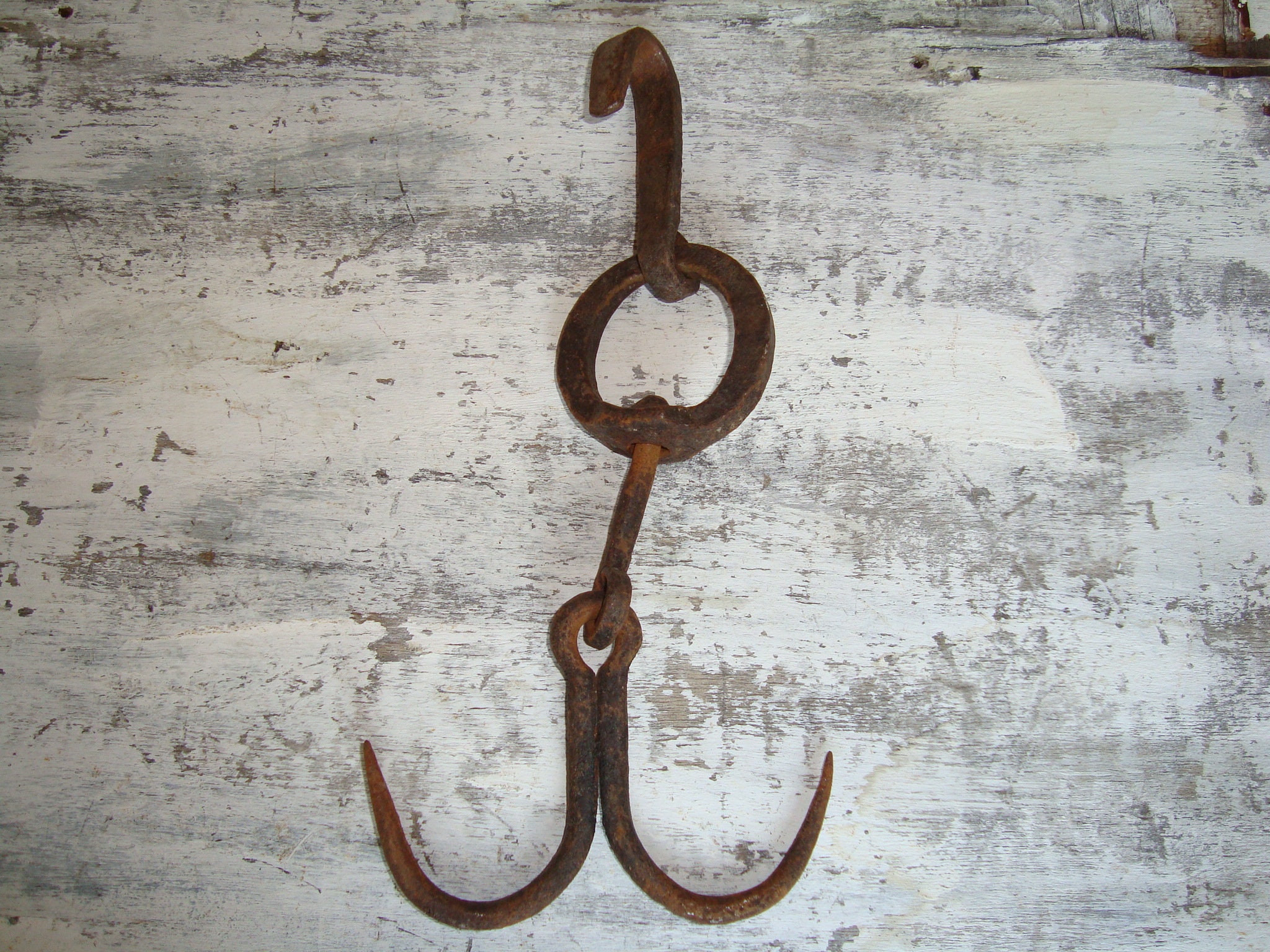 Old Hook Hand Forged Hook Very Old Hook Butcher Hook Primitive Hanger ...