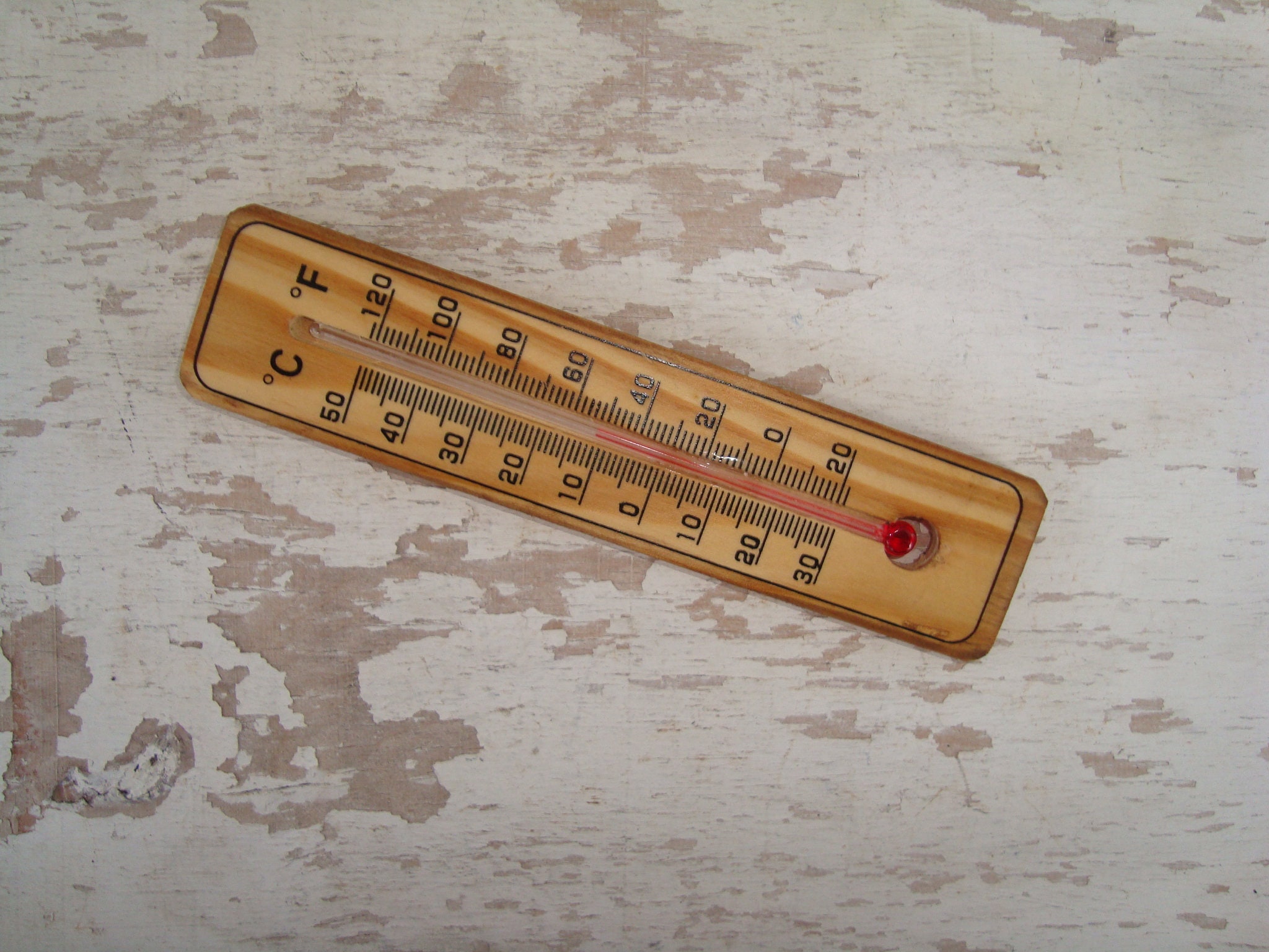 Vintage Thermometer Wood Old Thermometer Wooden - Etsy