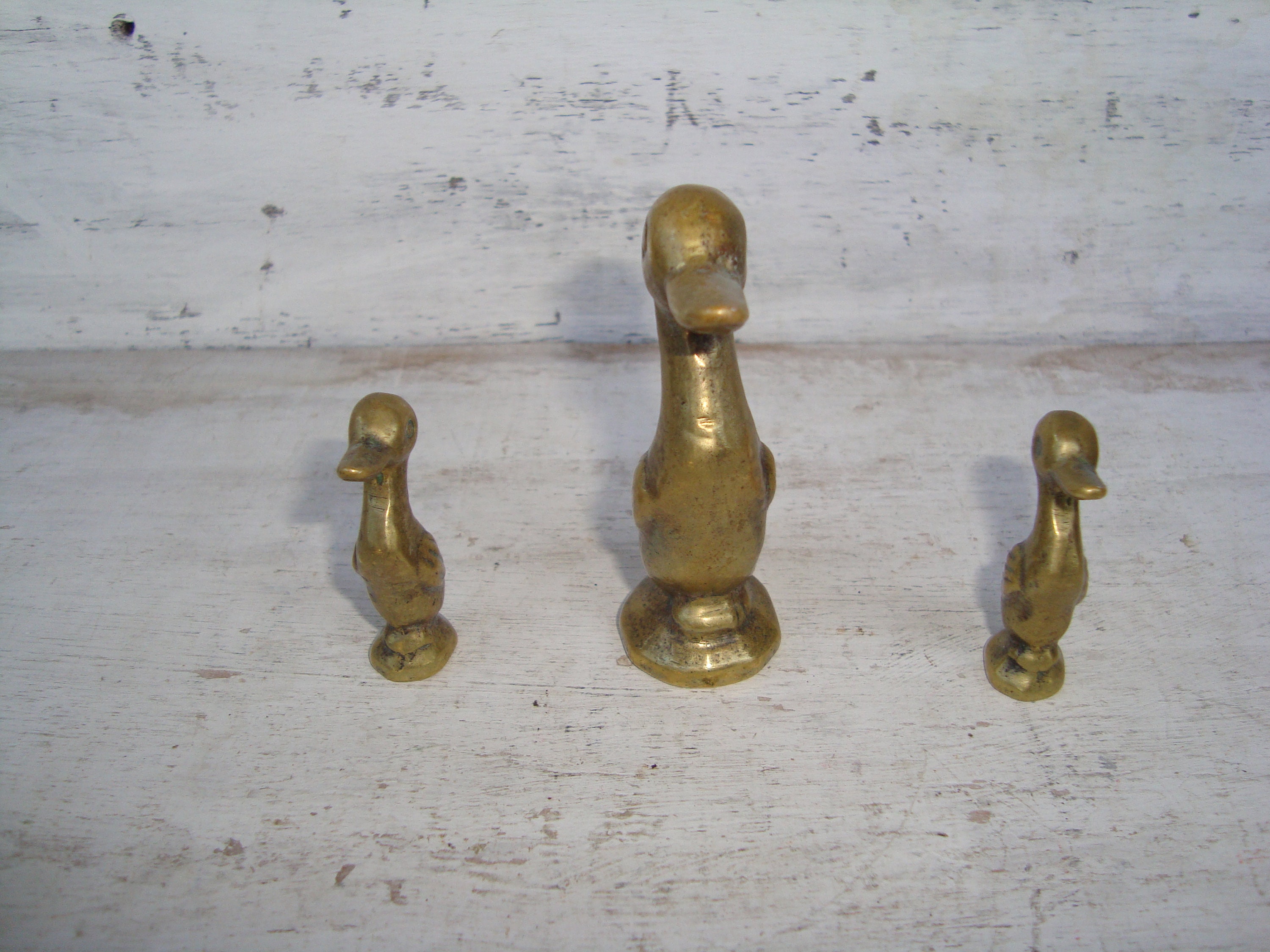 Vintage brass Animal Ducks Duck baby Family Figurines Set - Etsy